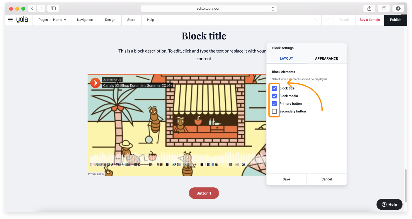 Music block – Sitebuilder+