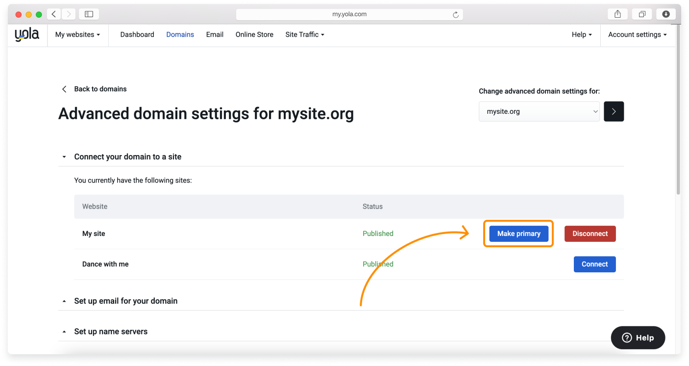 Connecting your domain to a site – Sitebuilder+